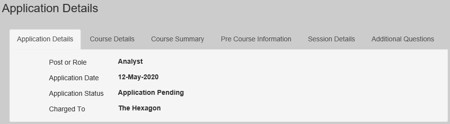 Viewing Application History